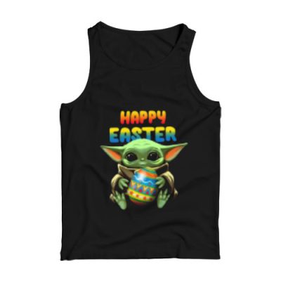 Get ready for Baby Yoda hug Happy Easter Tank Top - cheerstees.com