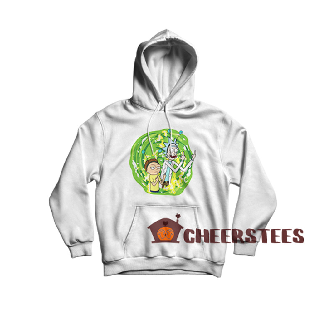 Rick And Morty Middle Finger Hoodie – Geek Graphic Tees – Cheers Tees